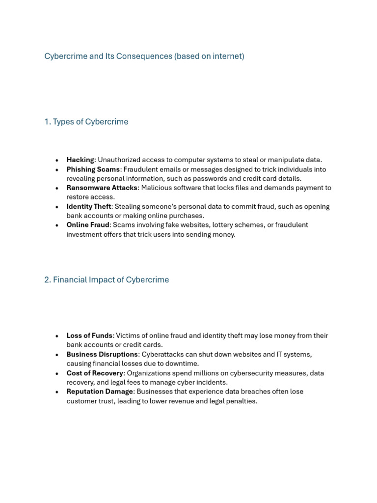 Understanding Cybercrime and Its Impact | PDF | Cybercrime | Security