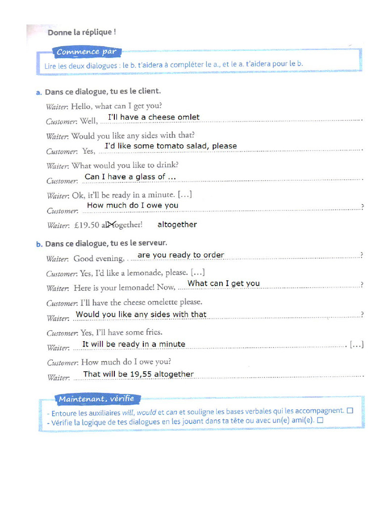 4e Dialogue at The Restaurant | PDF