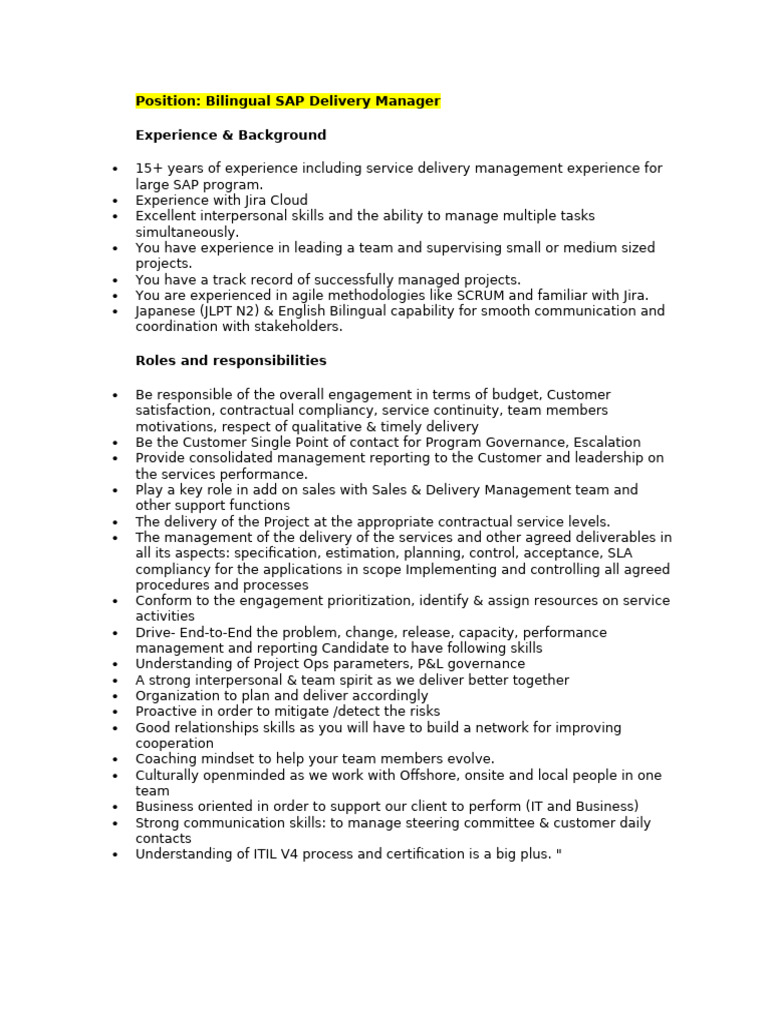 JD_PgM | PDF | Agile Software Development | Business