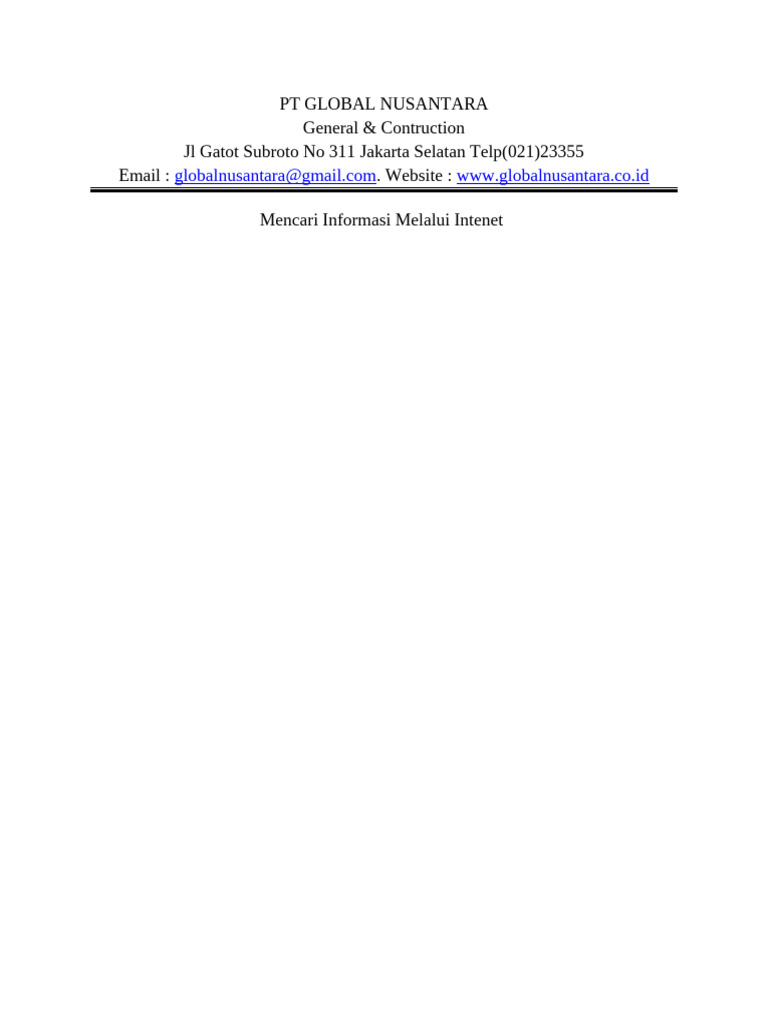 PT Global Nusantara | PDF