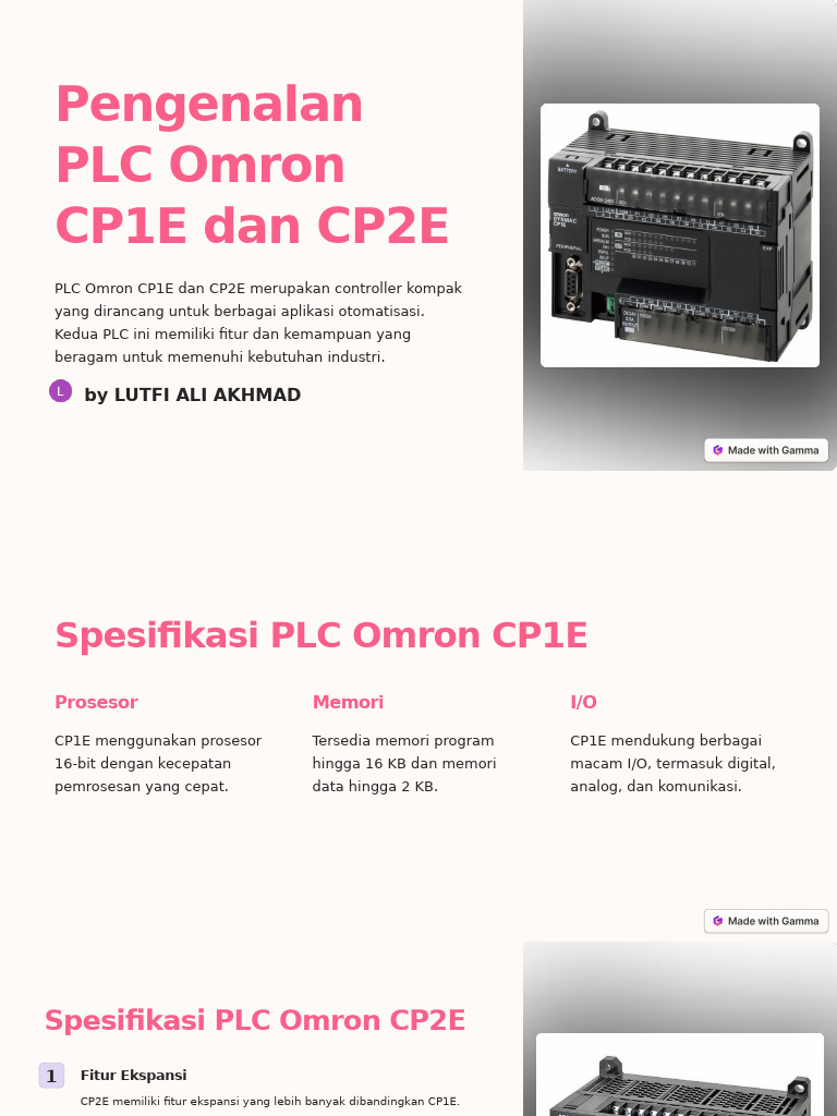 Pengenalan PLC Omron CP1E Dan CP2E | PDF