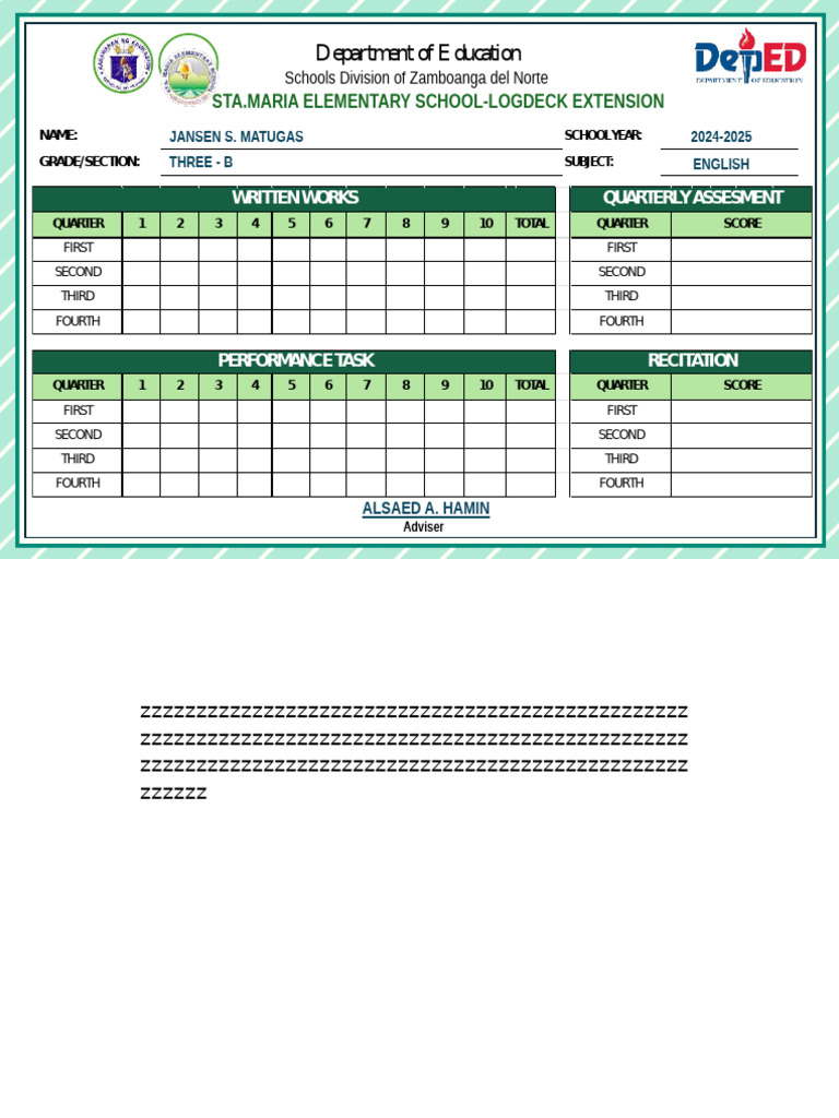 CLASS RECORD c | PDF