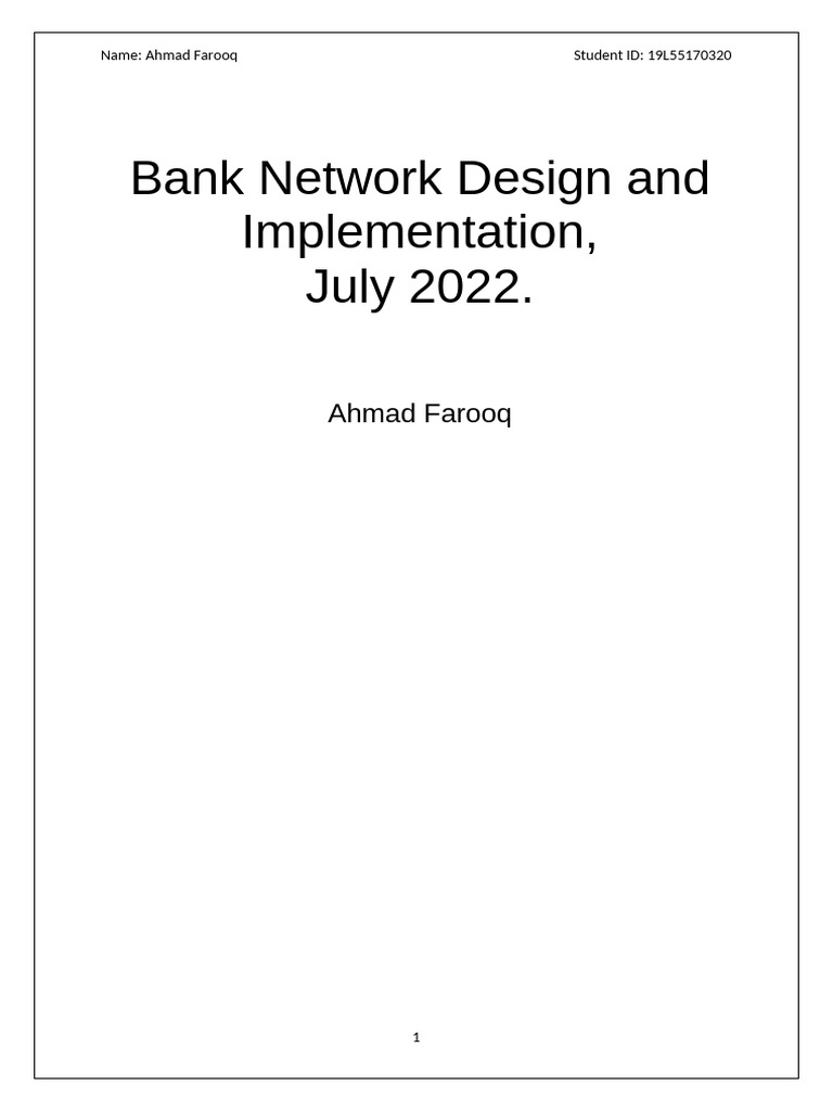 Bank Network Design and Implementation Guide | PDF | Computer Network ...