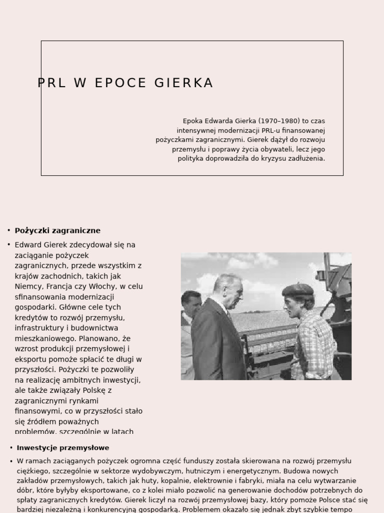PRL W Epocie Gerka | PDF