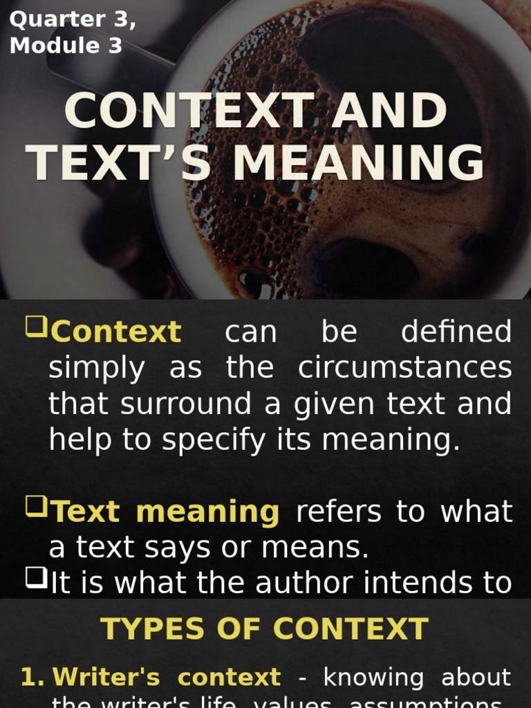 Understanding Text Context and Meaning | PDF | Human Communication