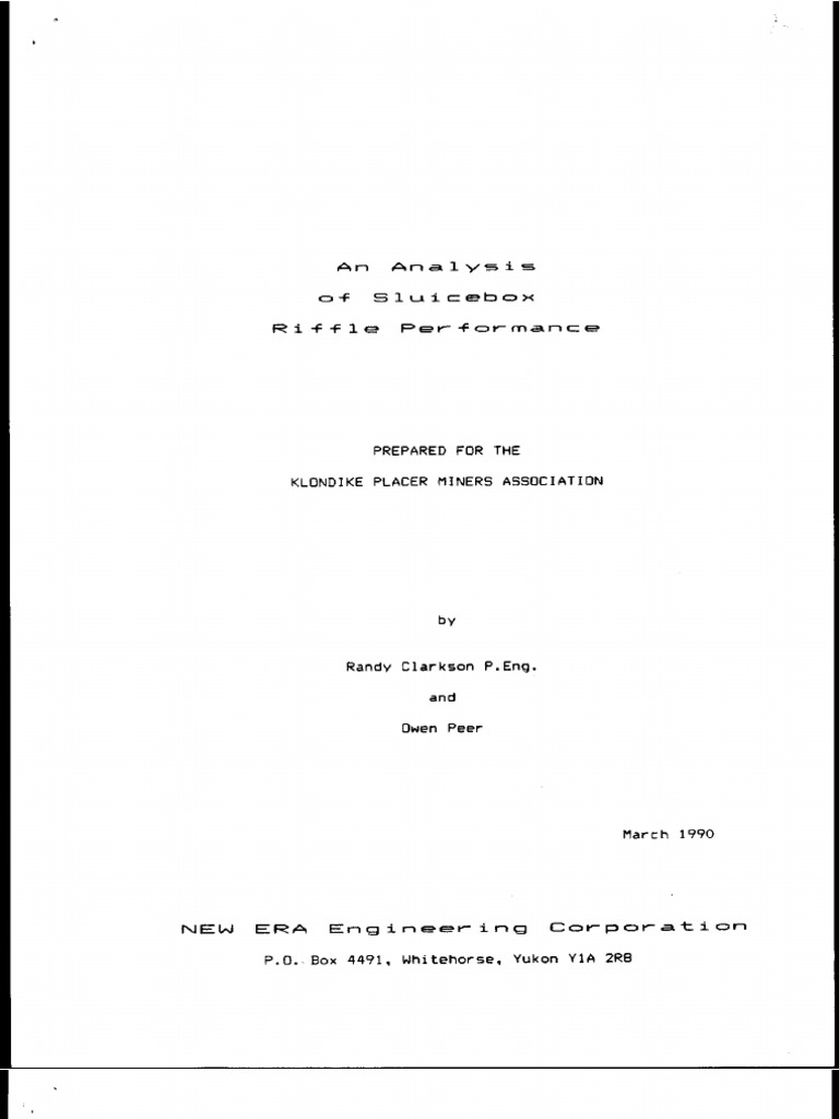 Clarkson Riffle Test | PDF