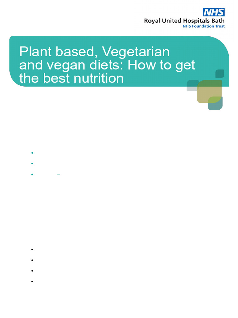 Plant-Based Diet Nutrition Guide | PDF | Veganism | Foods