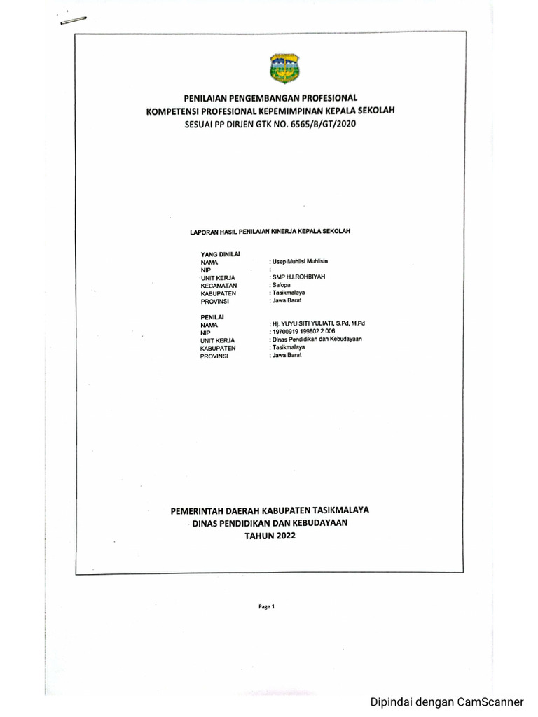 Laporan Pengawasan Sekolah | PDF