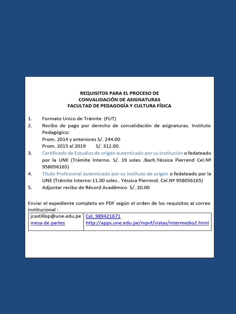 Fpycf Convalidacion | PDF