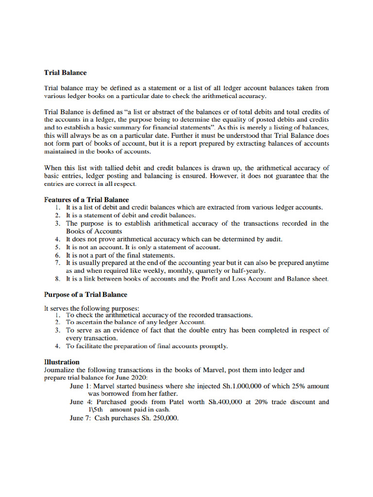 Trial Balance | PDF