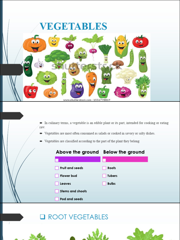 VEGETABLES LESSON 1 | PDF