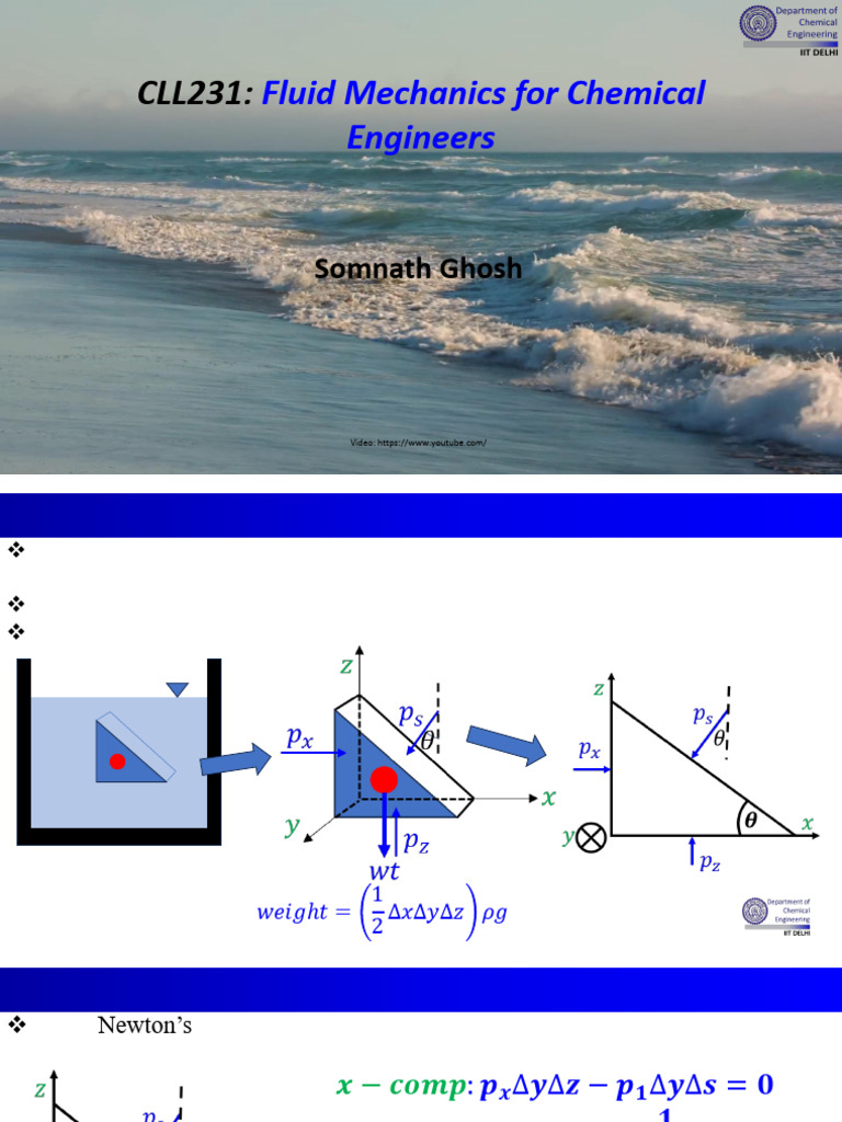 Lecture 4 - Forces On Fluids | PDF | Pressure | Pressure Measurement