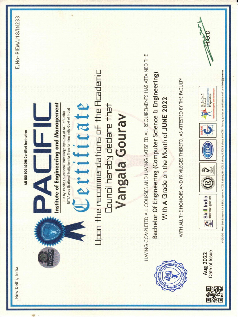 Vangala Gourav Docs | PDF