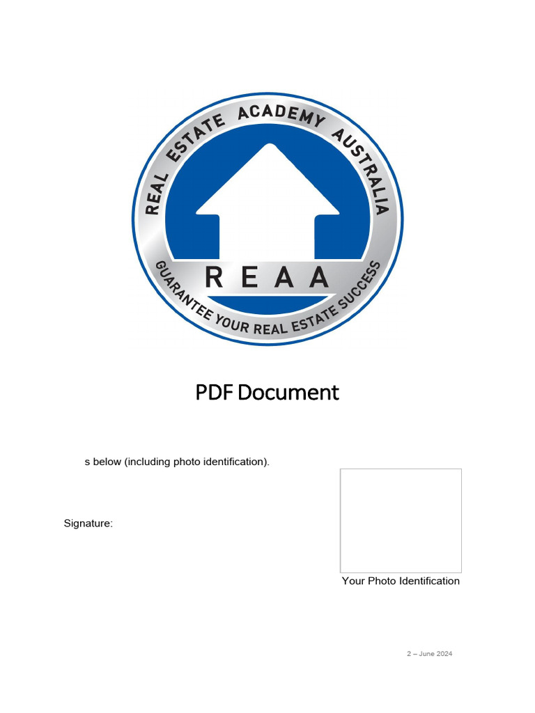REAA - Pre-Enrolment Assessment - PDF Document v1.2 | PDF