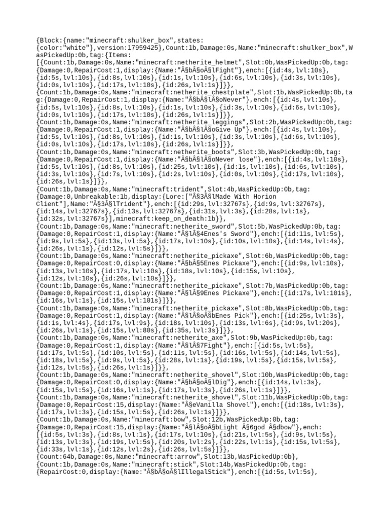 14 Enes Pvp Nbt Load Shulker | PDF | Nucleic Acids | Rna