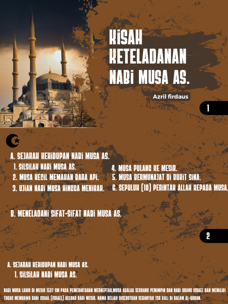 Keteladanan Nabi Musa AS dalam Sejarah | PDF