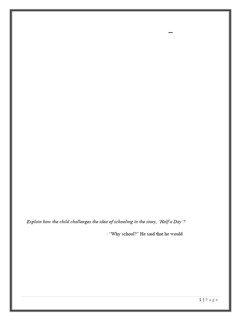 Litmosphere MODEL QP - Short Answers and Paragraph Questions | PDF ...