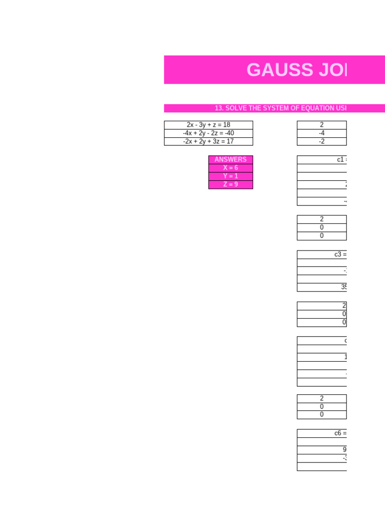 Experiment 5 Gauss Jordan | PDF