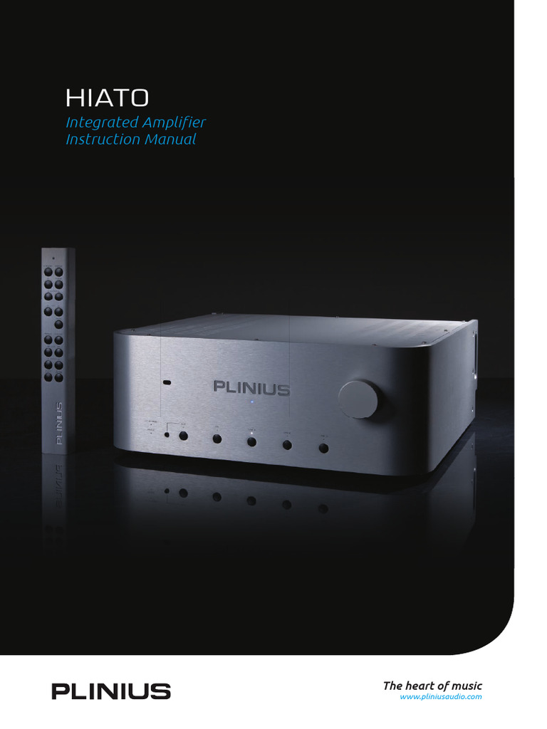 Manual Ingles de Plinius | PDF | Amplifier | Mains Electricity