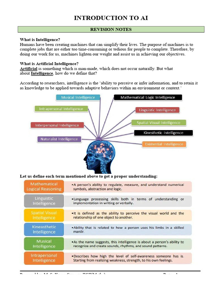 AI Basics for Students | PDF | Artificial Intelligence | Intelligence ...