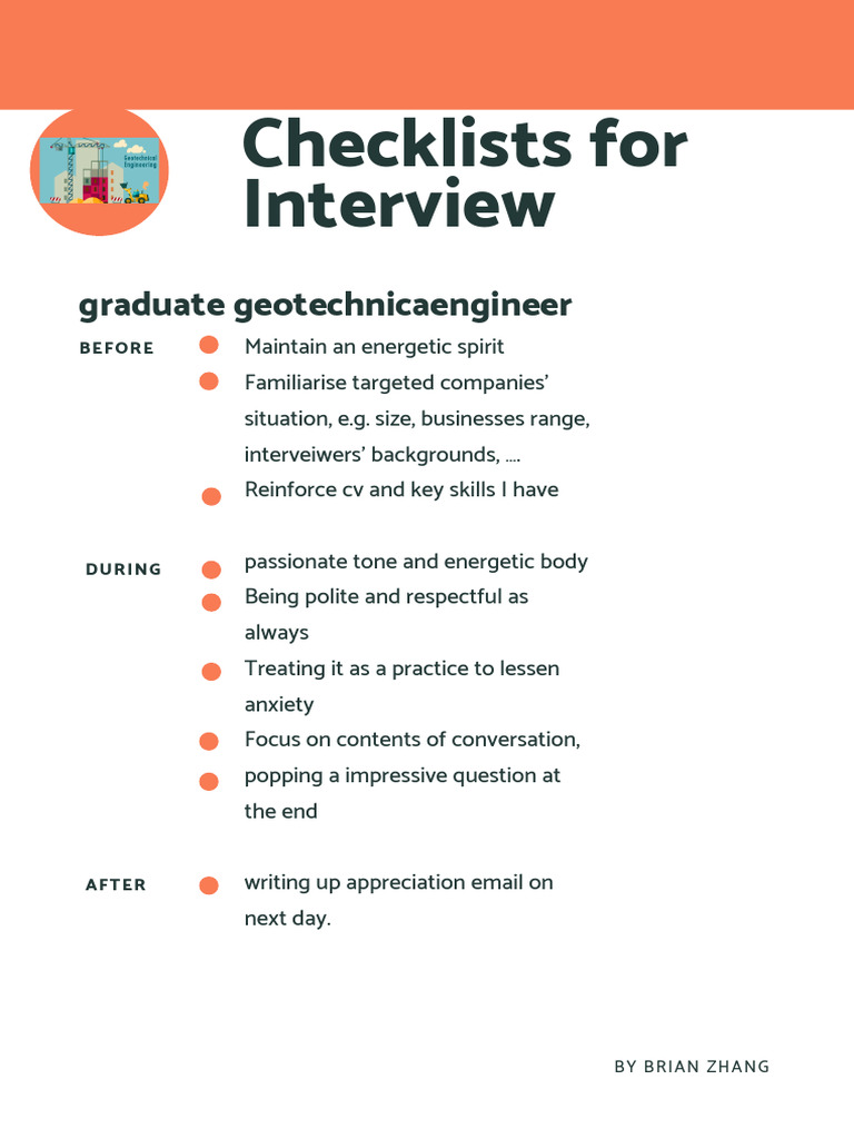 Essential Interview Checklists for Success | PDF