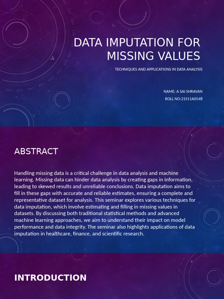Data Imputation For Missing Values | PDF | Data Analysis | Applied Mathematics