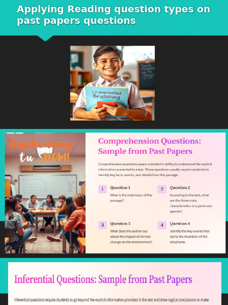 Applying Reading Question Types on Past Papers Questions | PDF