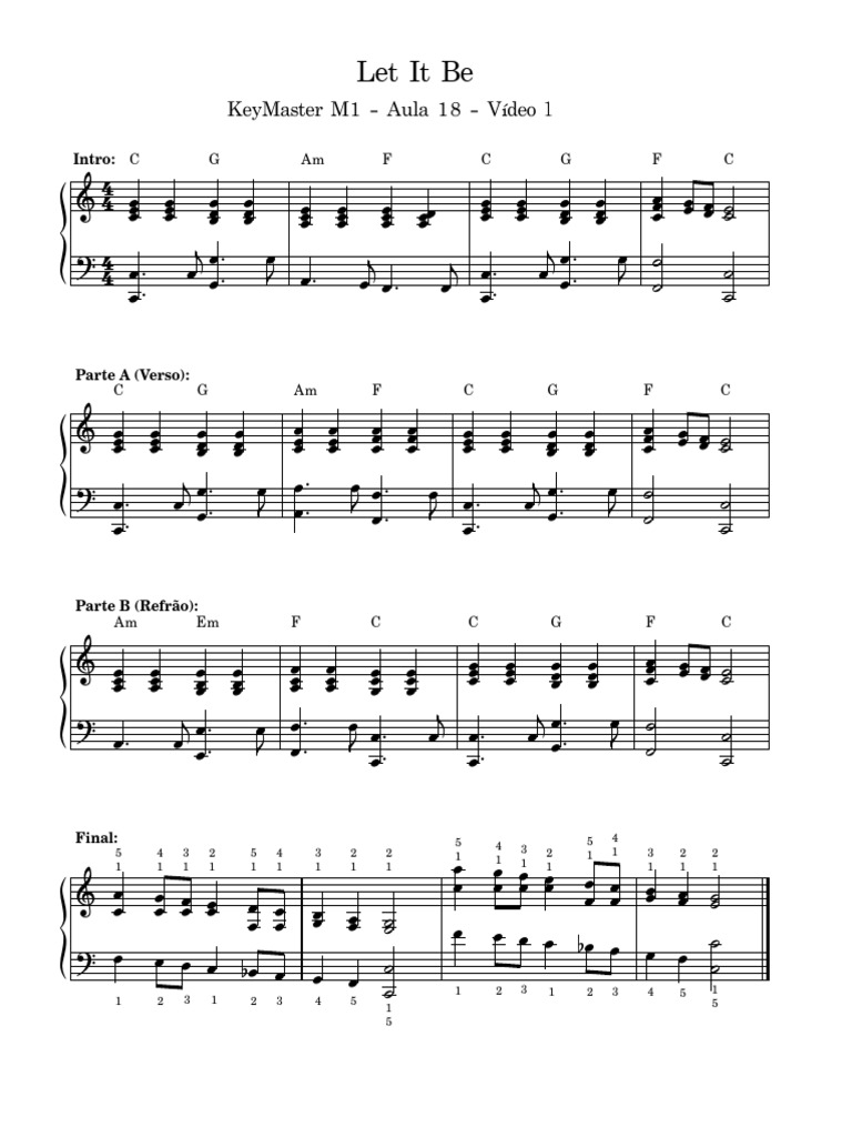 Material de Apoio Vídeo 1 - Let It Be | PDF