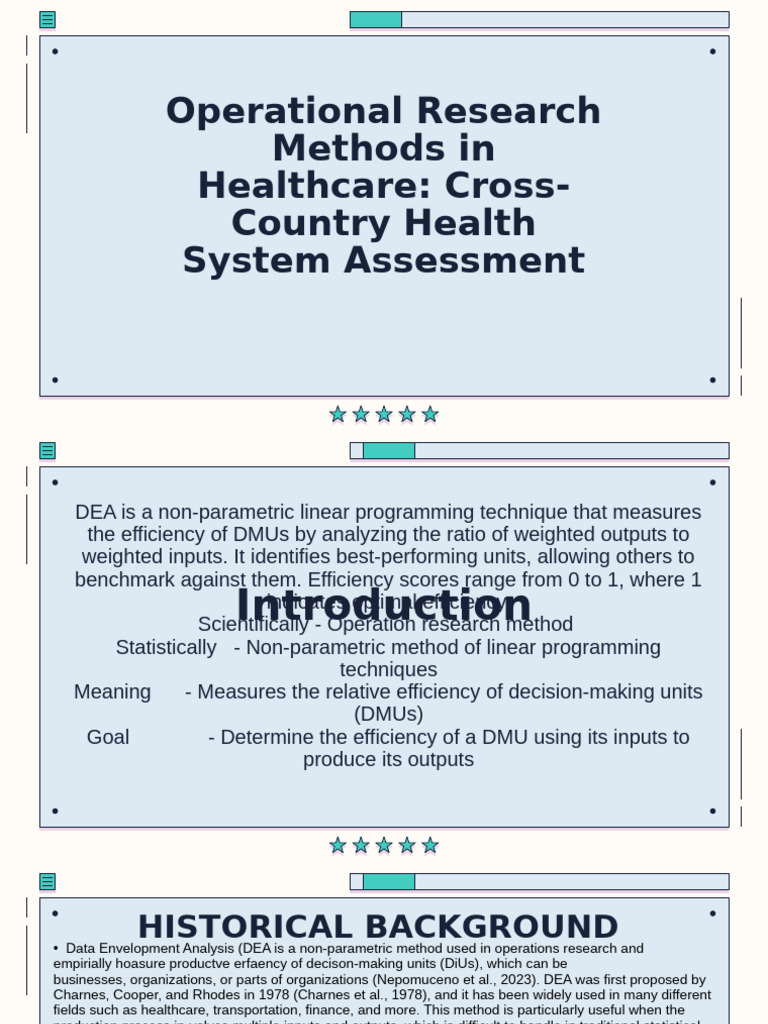 DEA Efficiency in Healthcare Systems | PDF | Health Care