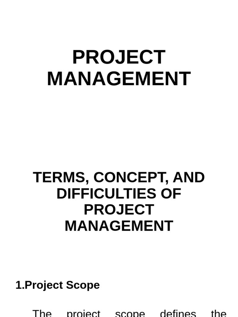 Project Management Terms and Challenges | PDF