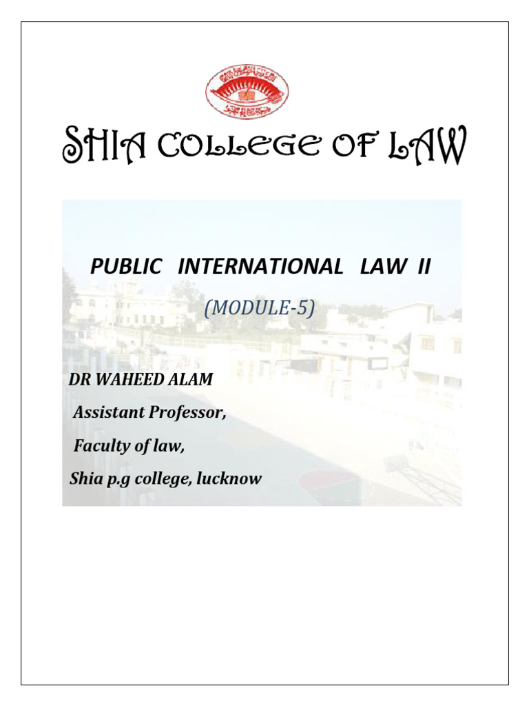 International Law Short Notes Module 5 | PDF | Prize (Law ...