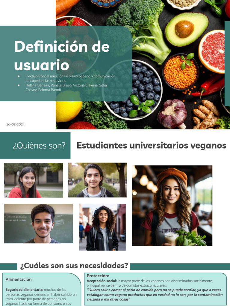 Definicion de Ususario | PDF | Veganismo | Alimentos