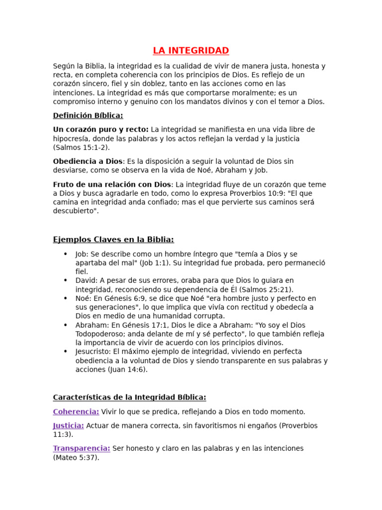 La Integridad | PDF | Pecado | Misericordia