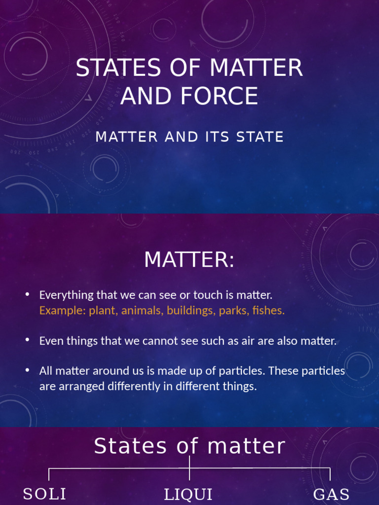 States of Matter and Force | PDF