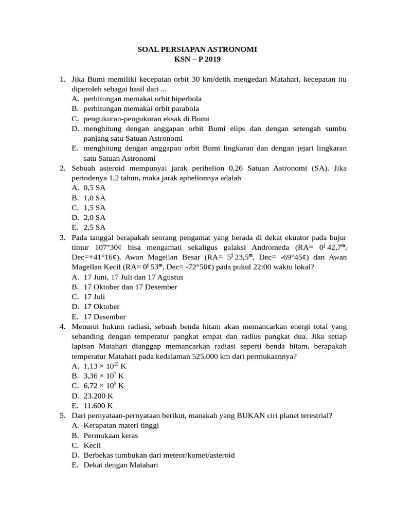 Soal Pelatihan Osp | PDF
