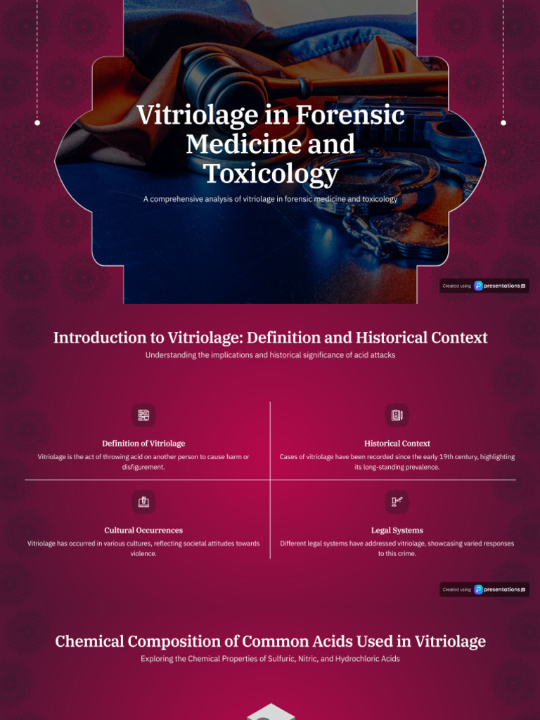 Vitriolage in Forensic Medicine and Toxicology Analysis | PDF