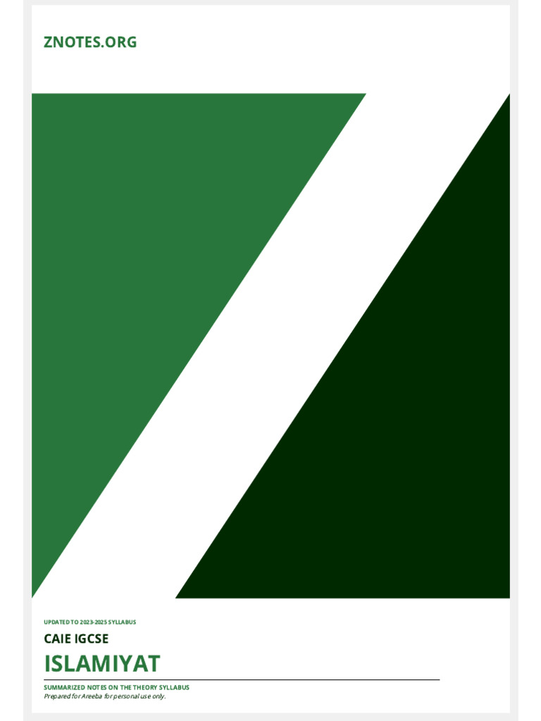 Islamic notes | PDF | Hadith | Ali