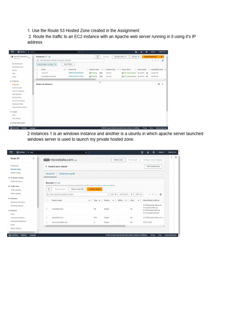 AWS Route 53 & EC2 Setup Guide | PDF
