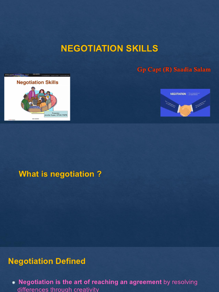 NUST Week 12 Negotiation Skills | PDF | Negotiation | Bargaining