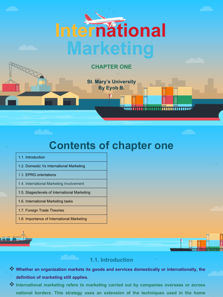 CH1 Int-mktg Ppt | PDF | Marketing | Mercantilism