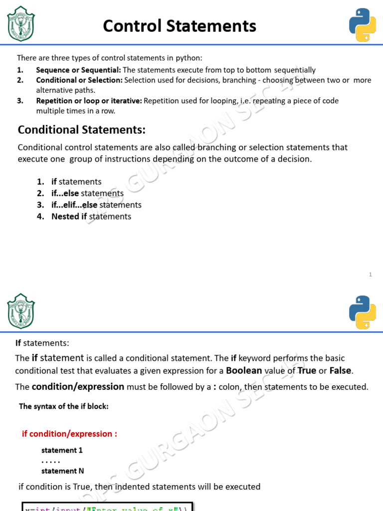 Conditional Statements | PDF | Control Flow | Programming Paradigms Conditional Statements | PDF | Control Flow | Programming Paradigms