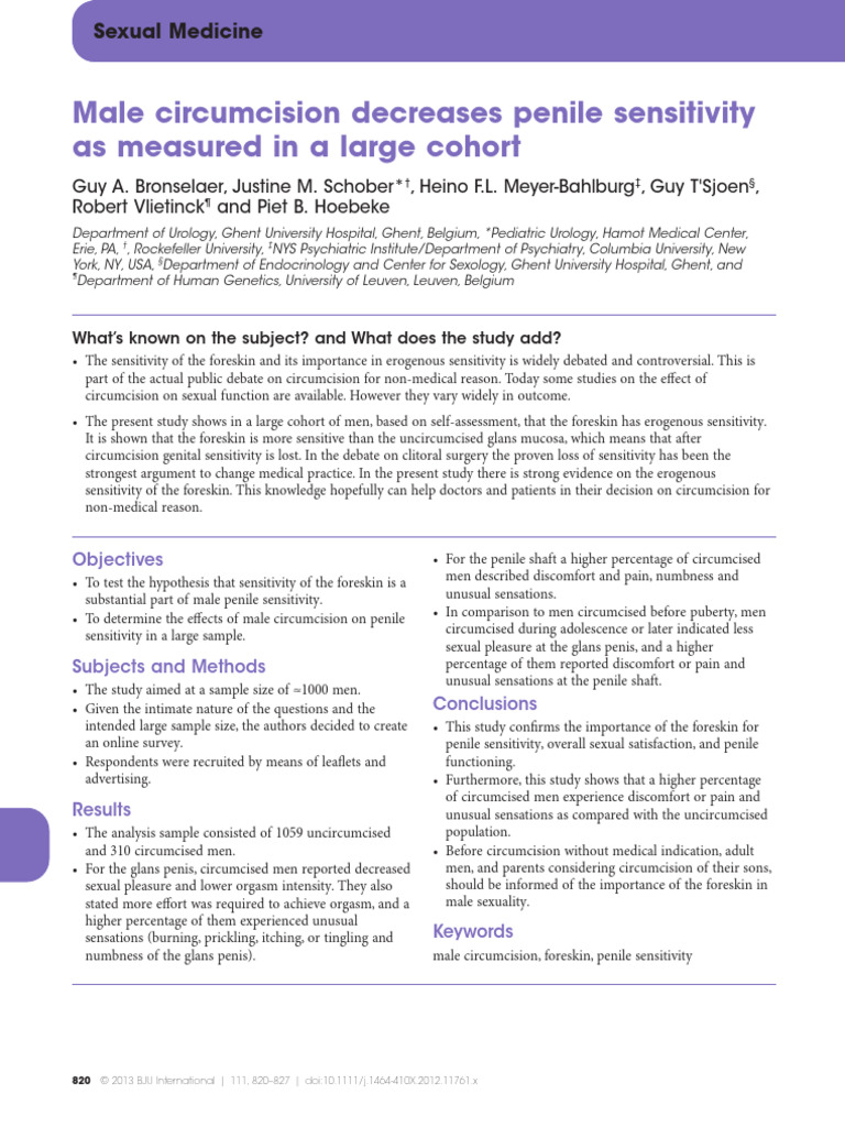 Bronselaer Et al-2013-BJU International | PDF | Circumcision | Human Sexuality