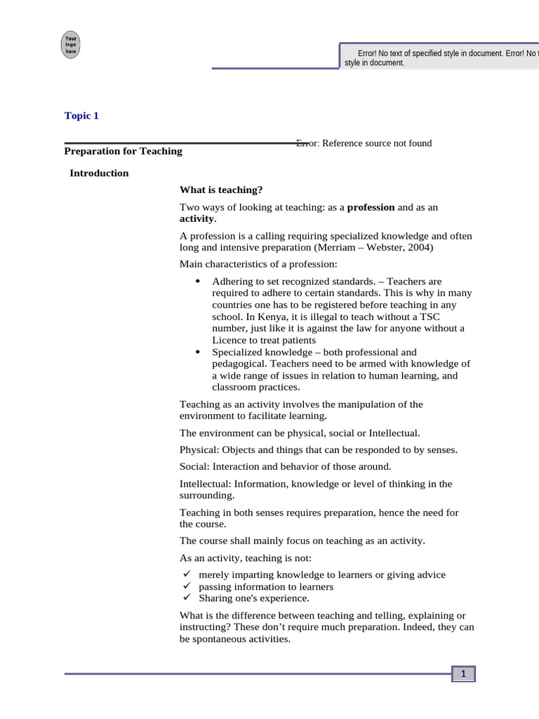 ECI 318 Module | PDF | Learning | Teachers