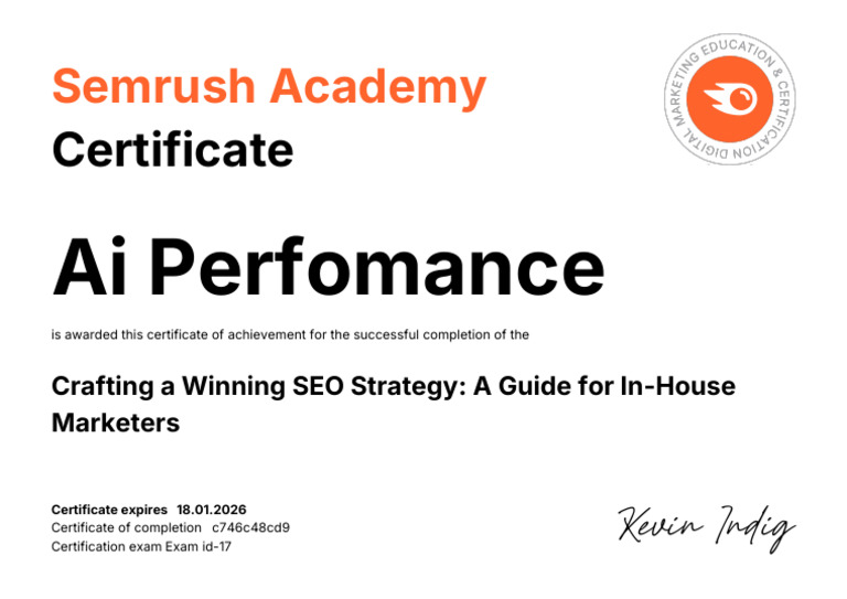 Ai-Perfomance - Semrush Partner | PDF