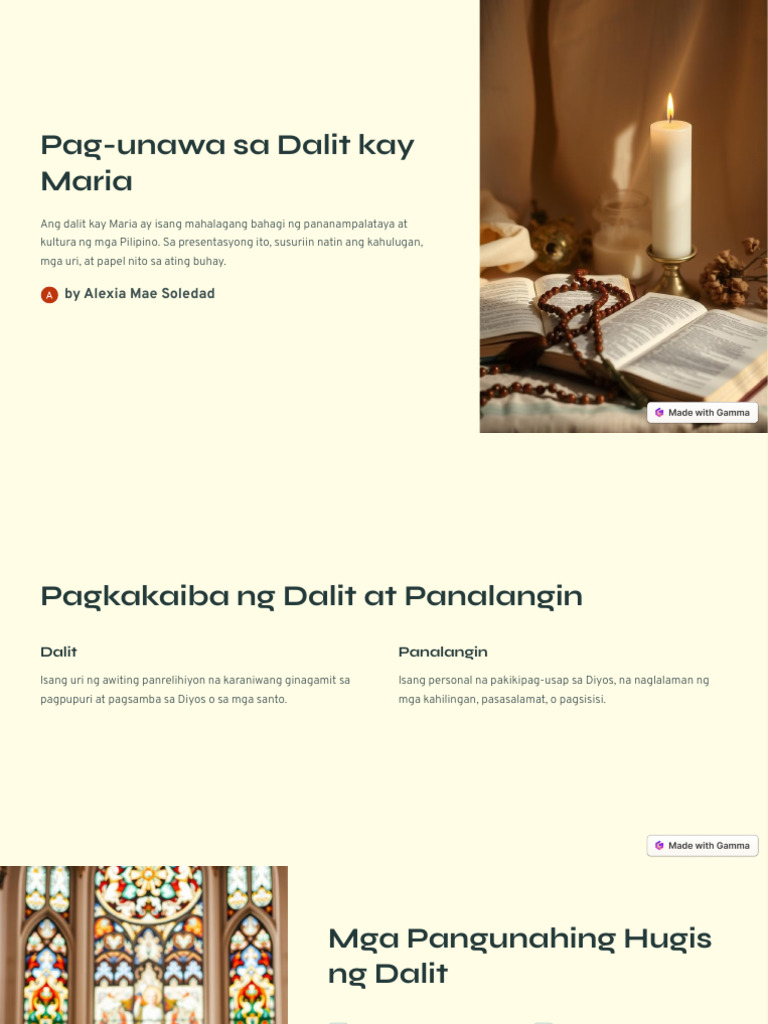 Pag Unawa Sa Dalit Kay Maria | PDF