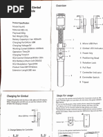 m01 3 Axis Gimbal Stabilizer Manual | PDF | Electromagnetic Interference | Electronics