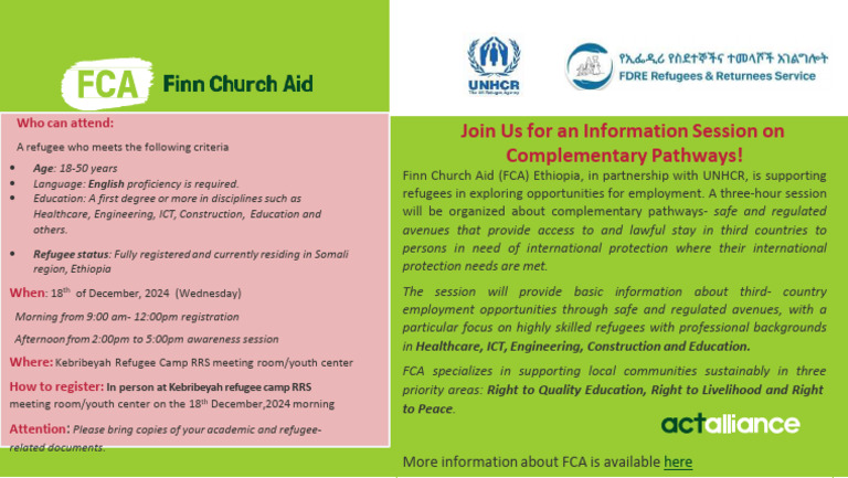 Join Us For An Information Session On Complementary Pathways! | PDF