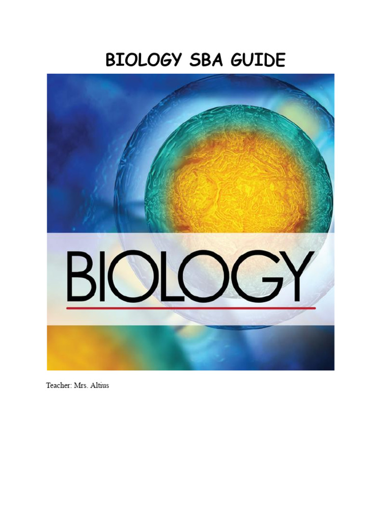 Biology SBA Lab Modules - With Procedures | PDF | Catalase