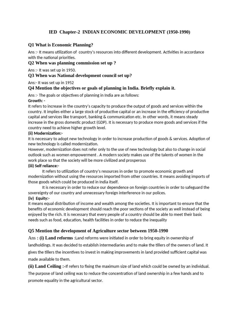 IED CH-2 INDIAN ECONO | PDF | Subsidy | Tariff