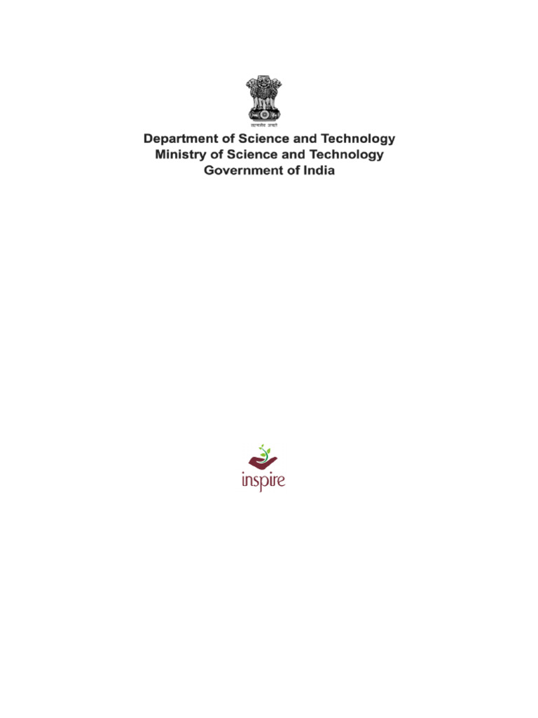 Guidelines INSPIRE Internship 24112023 PDF | PDF | Science